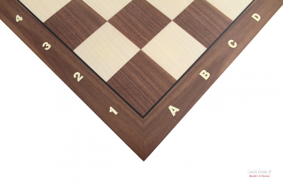 WALNUT AND MAPLE WOODEN CHESSBOARD WITH LETTERS AND NUMBERS online sale ...