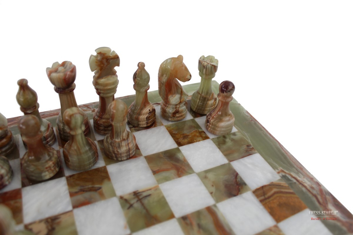 Chess GREEN ONIX AND WHITE MARBLE CHESS SET online sale Italian GREEN ...