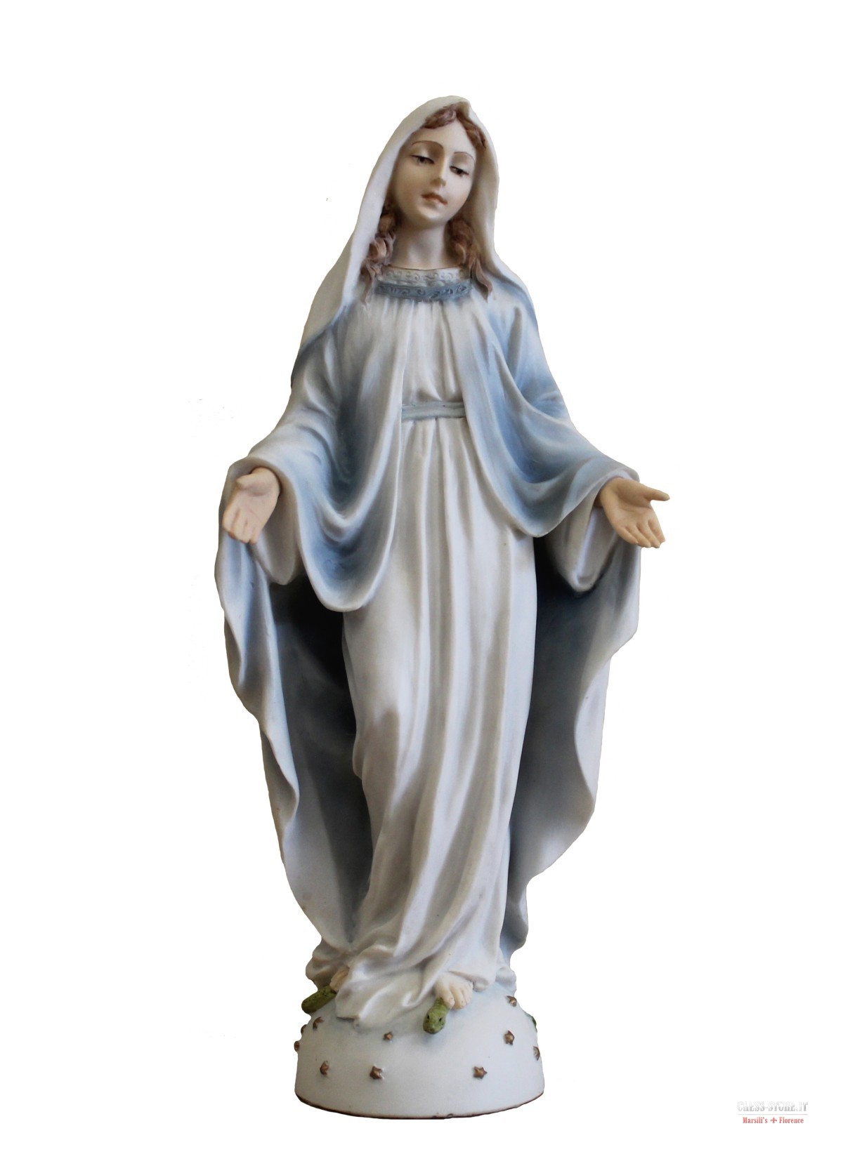 Statue MARY WITH OPEN ARMS (hand painted version) online sale Italian ...