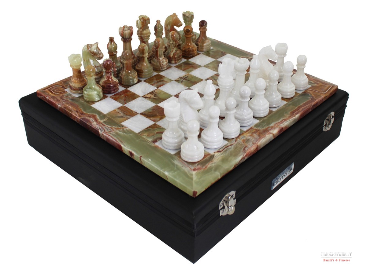 Chess ONIX AND MARBLE CHESS SET online sale Italian ONIX AND MARBLE ...