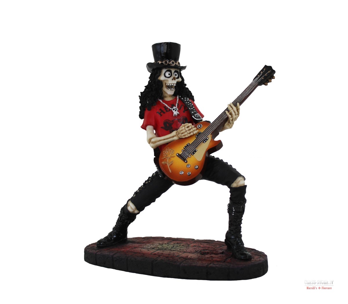 Statue SKELETON WITH ROCK GUITAR online sale Italian SKELETON WITH ROCK ...